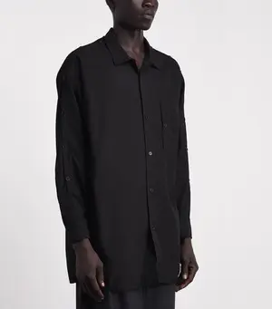Yohji Yamamoto Cotton Buttoned-shoulder Shirt