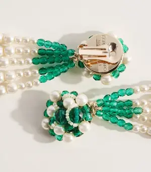 COPPOLA E TOPPO Beaded Frangia Clip-on Earrings