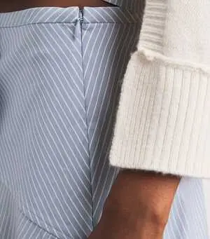 Theory Stripe Midi Skirt