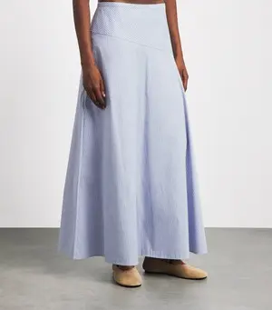 Theory Stripe Midi Skirt