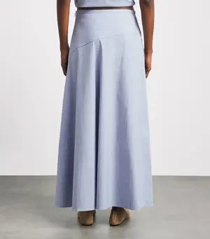 Theory Stripe Midi Skirt