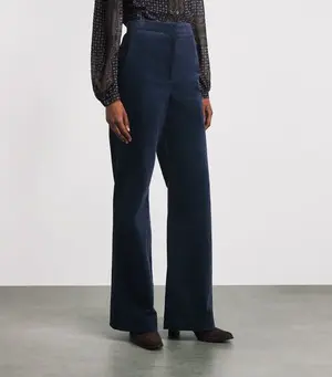 Veronica Beard Corduroy Holt Wide-leg Trousers