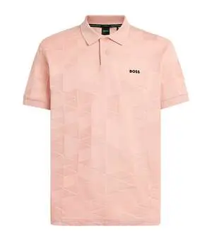 BOSS Cotton Jacquard Network Polo Shirt