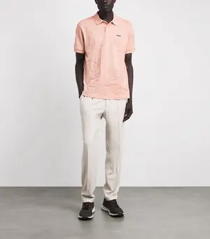 BOSS Cotton Jacquard Network Polo Shirt