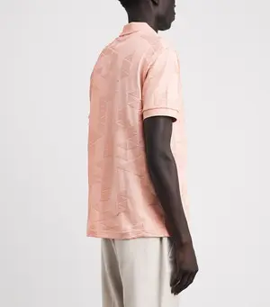 BOSS Cotton Jacquard Network Polo Shirt