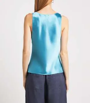 LESET Satin Barb Tank Top