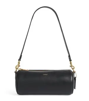 COACH Leather Barrel Shoulder Bag - Black