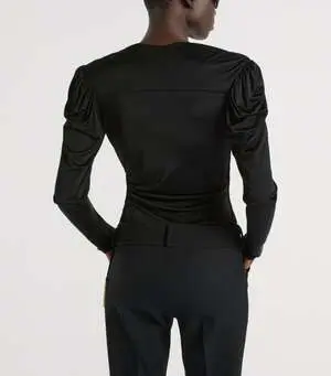 Balmain Jersey Draped Top