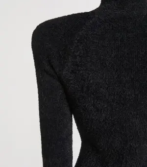 Balmain Fluffy Ribbed-knit Sweater