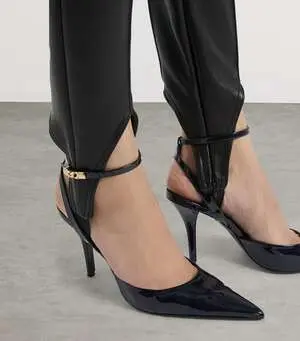 Balmain Patent Leather Strappy Pumps 95
