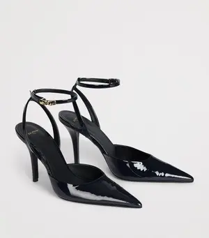 Balmain Patent Leather Strappy Pumps 95