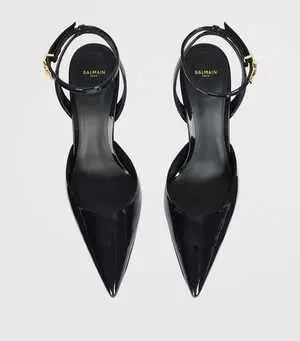 Balmain Patent Leather Strappy Pumps 95