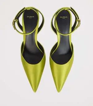 Balmain Silk Strappy Pumps 95