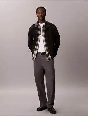 Calvin Klein Plaid Flannel Classic Shirt - Black