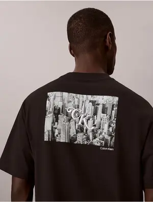 Calvin Klein Relaxed Block Script Logo Tee - Black