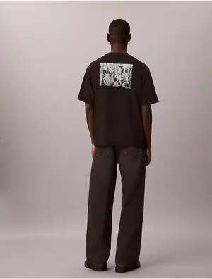 Calvin Klein Relaxed Block Script Logo Tee - Black
