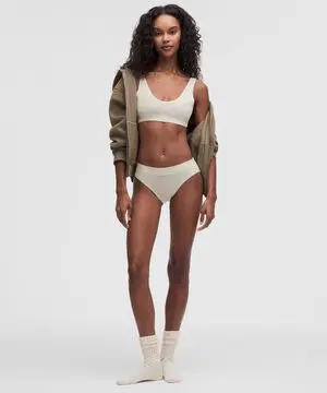 Lululemon Underease Scoop-neck Bralette A-c Cups - Light Ivory