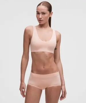 Lululemon Underease Scoop-neck Bralette A-c Cups - Misty Shell