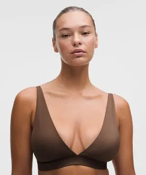Lululemon Wundermost Ultra-soft Nulu Triangle Bralette - Java