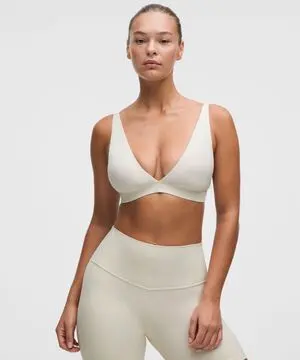 Lululemon Wundermost Ultra-soft Nulu Triangle Bralette - Light Ivory