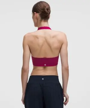 Lululemon Focuser Halter Bra - Raspberry Rave