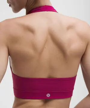 Lululemon Focuser Halter Bra - Raspberry Rave
