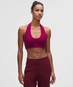 Lululemon Focuser Halter Bra - Raspberry Rave