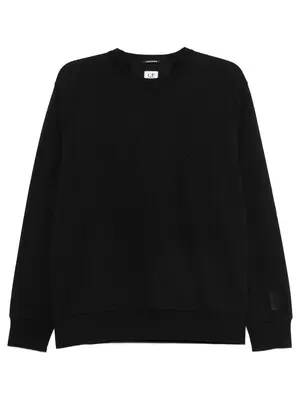 C.P. COMPANY Crew Neck Sweatshirt In Cotton - Black