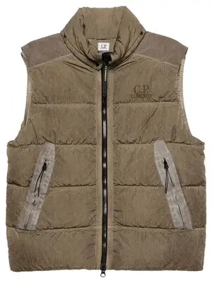 C.P. COMPANY Padded Gilet Eco-chrome R - Brown