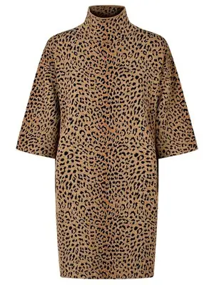 Givenchy Mini Dress In Leopard Jacquard - Brown