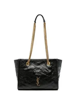 Saint Laurent Small Vintage Leather Shopping Bag Niki - Black