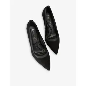 Carvela Positano Mesh-panel Suede Heeled Courts