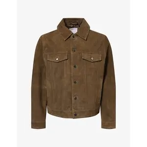 PERCIVAL Western Flap-pocket Leather Jacket - Olive