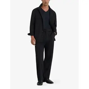 REISS Peshi Belted Pintuck Woven Trousers