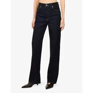Good American Good True Straight-leg Stretch-denim Jeans