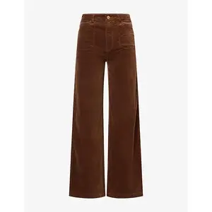 Paige Anessa Corduroy Cotton-stretch Trousers - Hickory