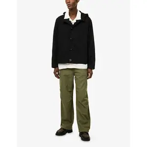 PALMES Hooded Herringbone Cotton Jacket