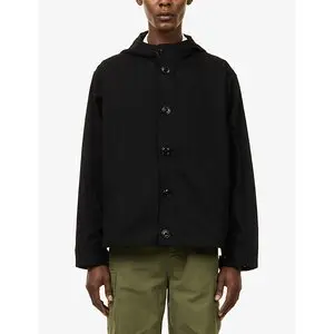 PALMES Hooded Herringbone Cotton Jacket