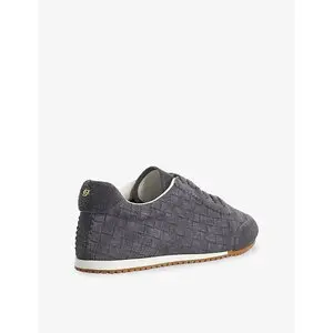 DUNE Grid-pattern Suede Trainers