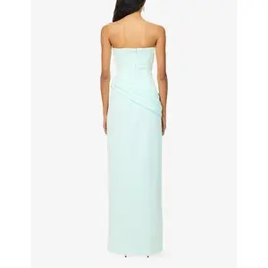 Sabina Bilenko Draped Crepe Maxi Dress