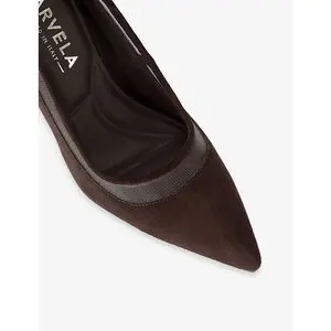 Carvela Positano Mesh-panel Suede Heeled Courts