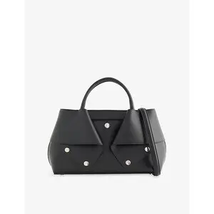 TOTEME Mercer Small Leather Tote Bag - Black/red