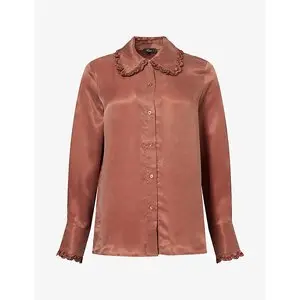 Rails Beatrix Embroidered-trim Woven Shirt - Cinnamon