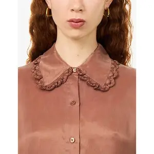 Rails Beatrix Embroidered-trim Woven Shirt