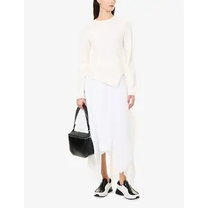 Comme Des Garçons Round-neck Asymmetric Knit Jumper
