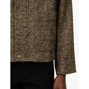 PERCIVAL Boxy Herringbone Woven Jacket Xxl