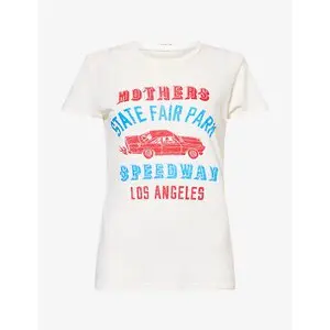 MOTHER The Lil Sinful Graphic-print Cotton And Linen T-shirt - Speedway