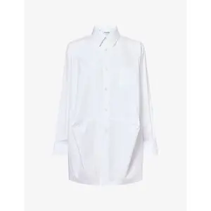 Comme Des Garçons Relaxed-fit Long-sleeve Cotton Blouse - White