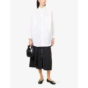 Comme Des Garçons Relaxed-fit Long-sleeve Cotton Blouse