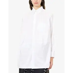 Comme Des Garçons Relaxed-fit Long-sleeve Cotton Blouse